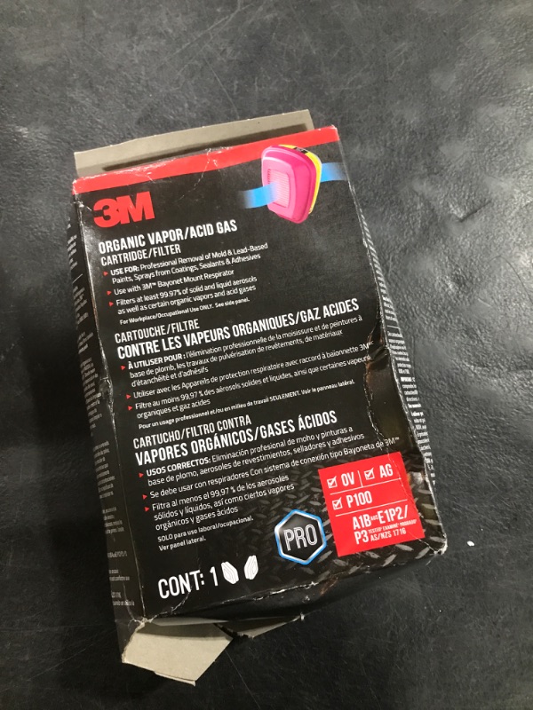 3M Replacement Cartridges for Multi-purpose Respirator, 60923H1-DC, 1 ...