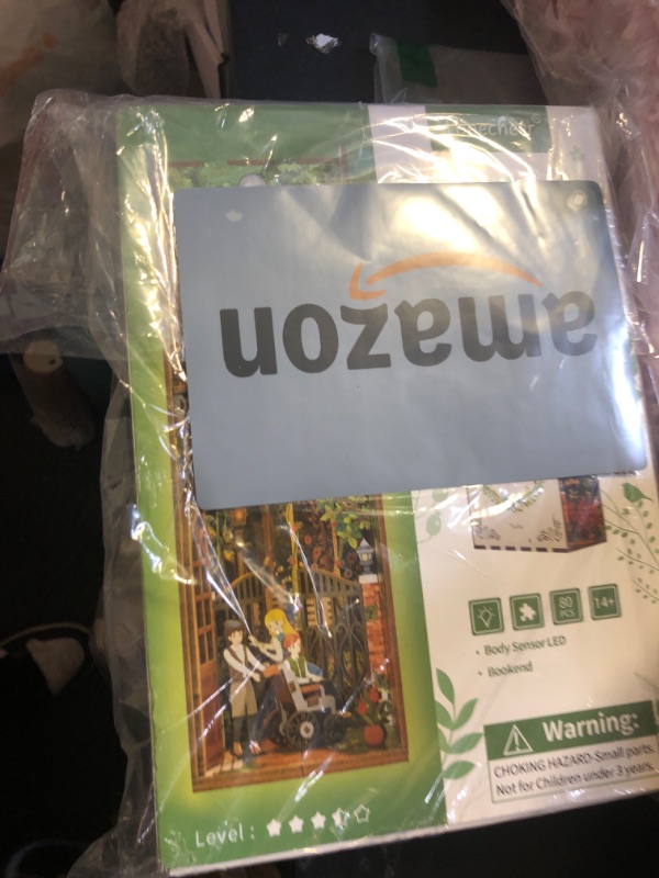 Tonecheer DIY Book Nook Kit for Adults,3D Wooden Puzzle Bookend ...