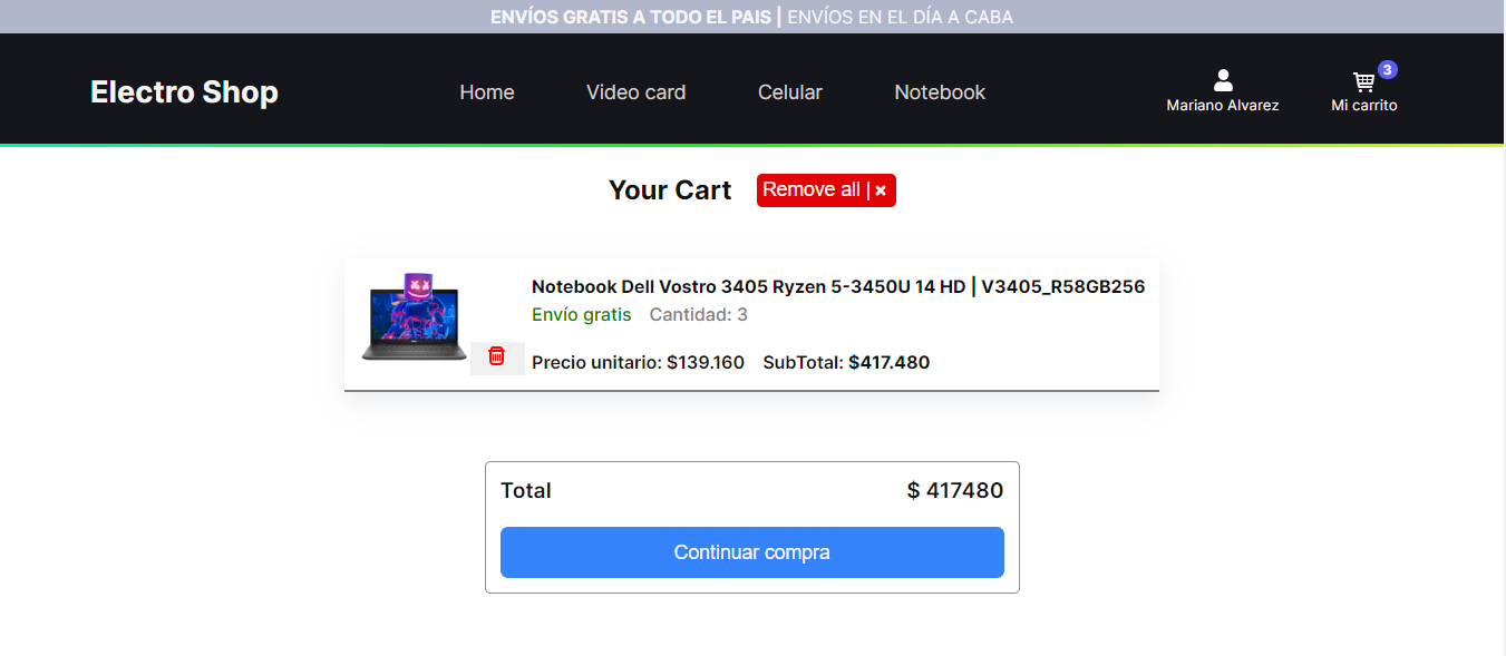 GitHub - Cachilox/Ecommerce-ElectroShop: Ecommerce simulator builded with React.js and Firestore.