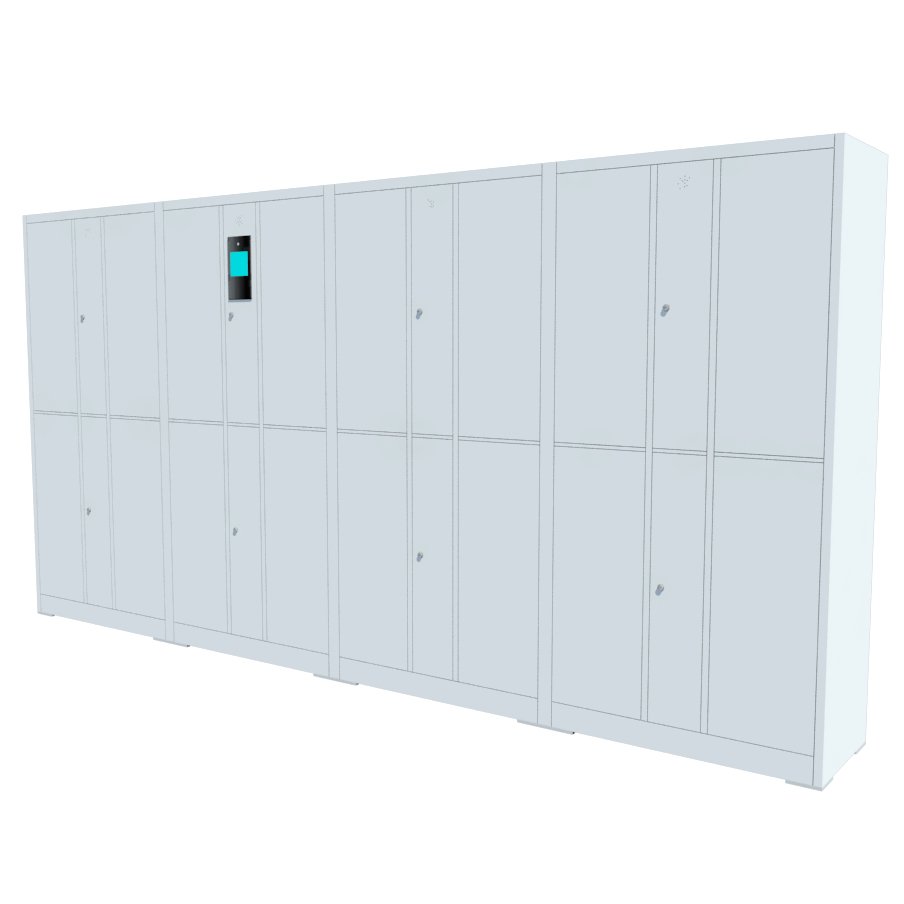 16-Door Face Recognition Lockers ROCKY ELK-04416 | Rockyfurniture