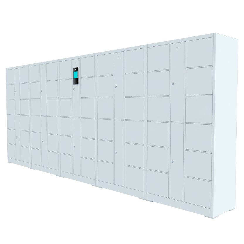 60-Door Face Recognition Lockers ROCKY ELK-12560 | Rockyfurniture