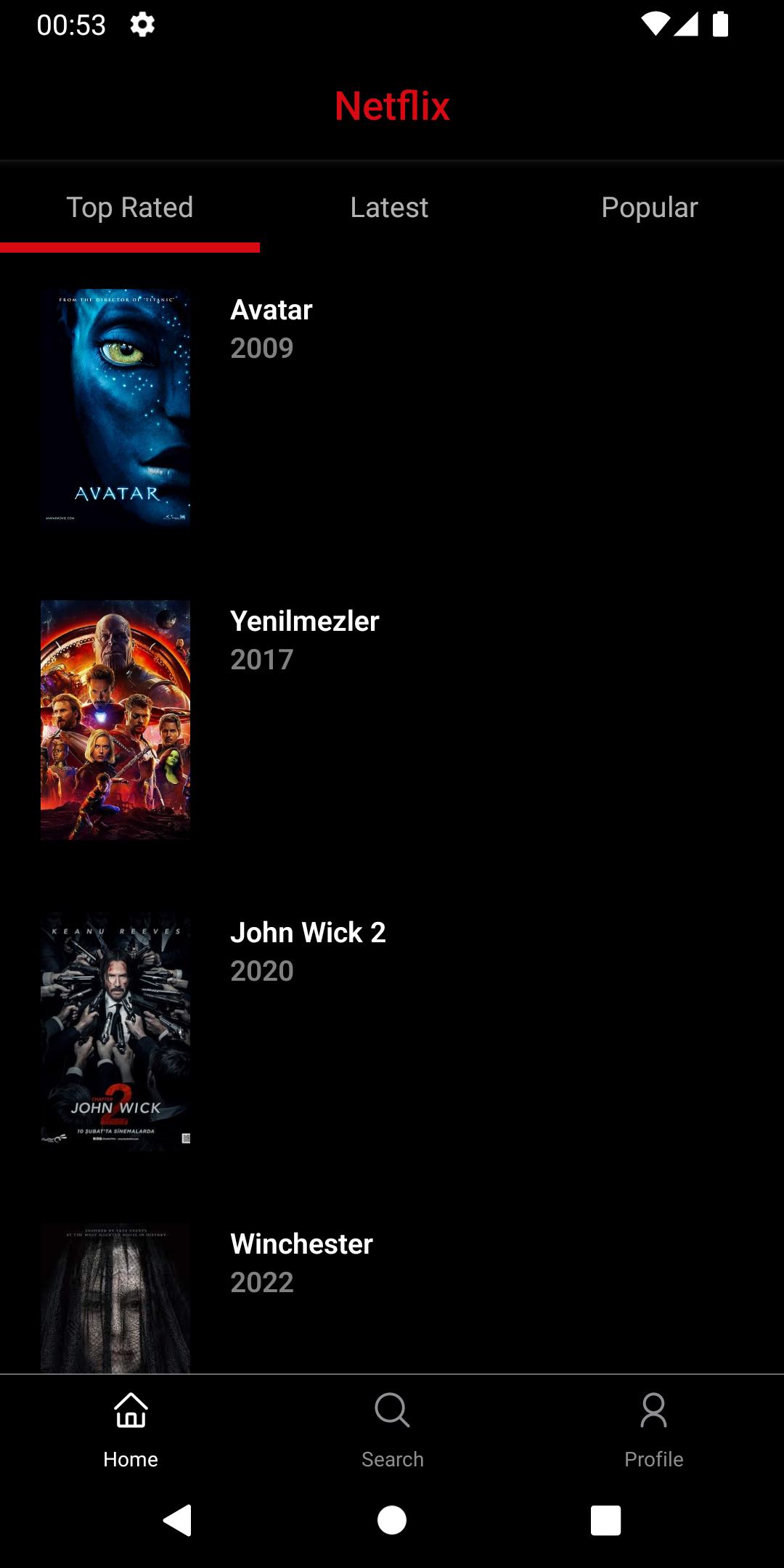 GitHub - muratunlu0/NetflixClone: I developed with React Native