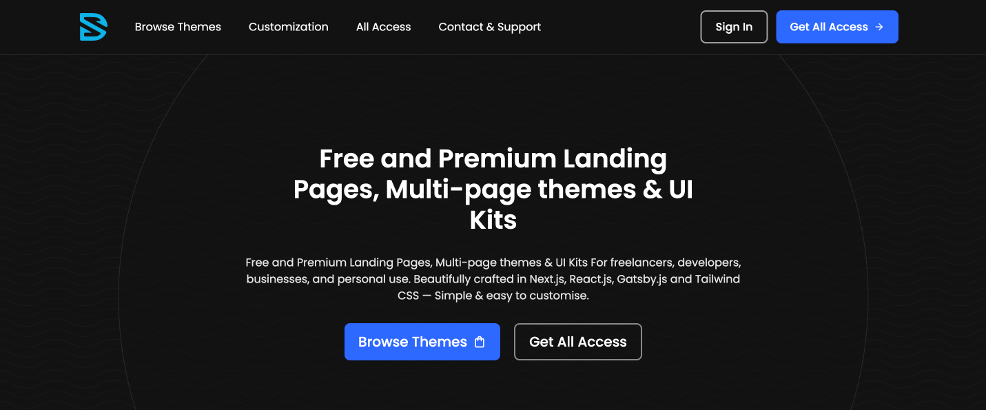 Free and Premium Landing Pages, Multi-page themes & UI Kits For ...