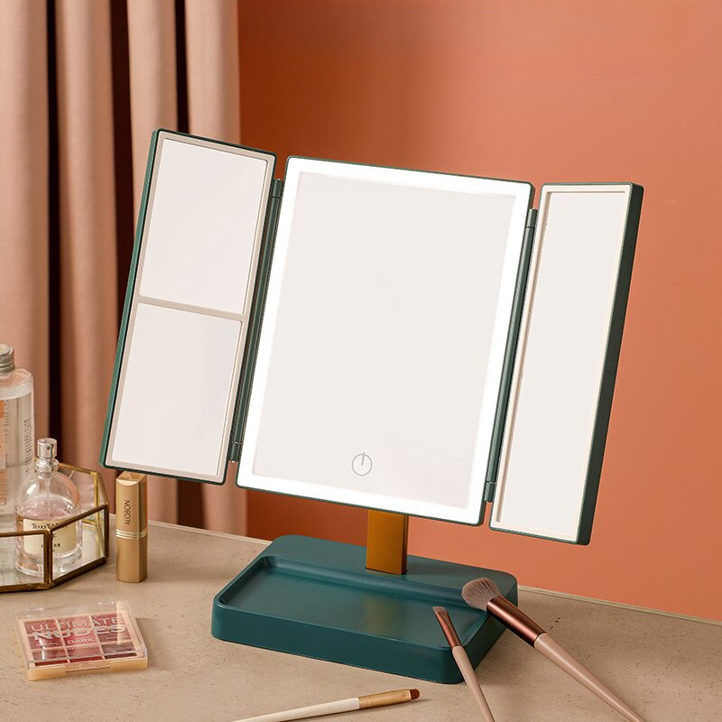 Tri-fold LED Beauty Mirror - $25.59 on AliExpress, via Thieve • thieve.co