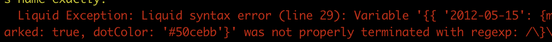 Jekyll Liquid Exception Liquid Syntax Error Univdev